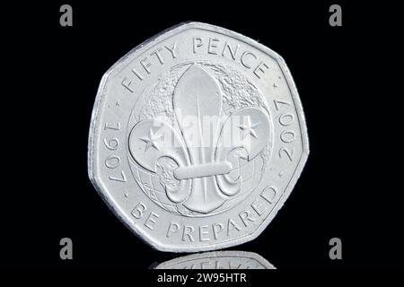 A 2007 50p to commemorate 100 years of The Scouting Movement. The ...