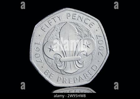 A 2007 50p to commemorate 100 years of The Scouting Movement. The ...