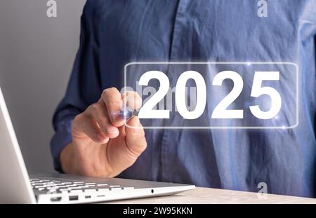 Planning 2025 review new year symbol. Concept words 2025 Review on ...