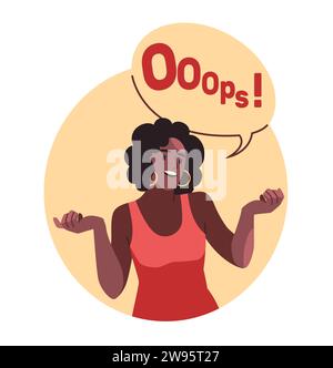cartoon confused woman with speech bubble Stock Vector Image & Art - Alamy