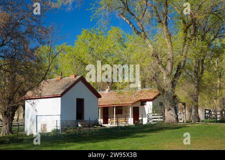 Ranchhouse with bunkhouse, Fielding Garr Ranch, Antelope Island State ...