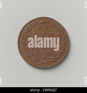 Double place of United Belgian States, 1790 coin Copper mint. Front ...