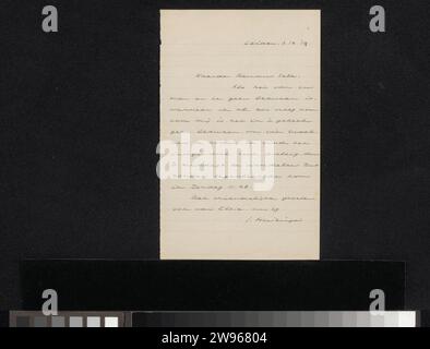Letter to Anna Dorothea Dirks, Johan Huizinga, 1918 letter Leiden ink ...