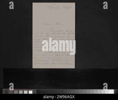 Letter to Ary Johannes Lamme, Cornelia Schouten, 1889 letter Nijmegen ...
