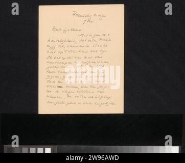 Letter to Joop Sjollema, Richard Nicolaüs Roland Holst, 1928 letter ...