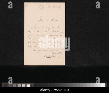 Letter to Frans Buffa and Sons, Louis Apol, 1875 letter The Hague paper ...
