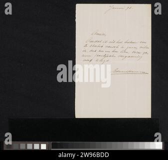 Letter to Eduard Karsen, Jan Veth, 1874 - 1925 letter paper. ink ...