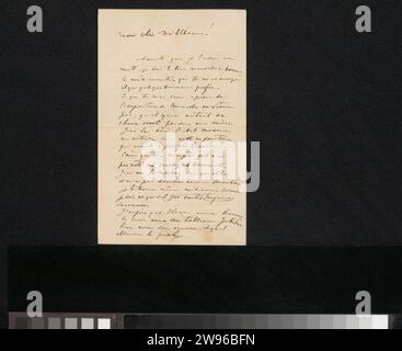 Letter from Jan Toorop to William Degouve de Nuncques, 1892 letter ...