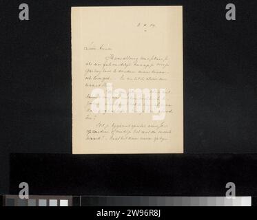 Letter to Anna Dorothea Dirks, André Jolles, 1909 letter Wannsee paper ...