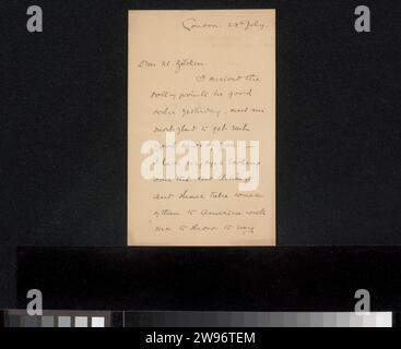 Letter to Philip Zilcken, Richard Austin Rice, 1867 - 1925 letter ...