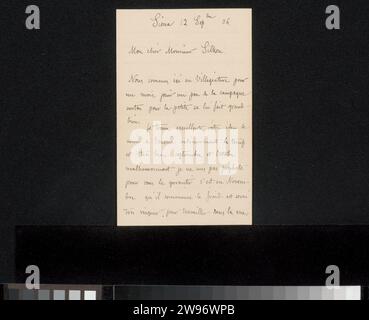 Letter to Philip Zilcken, Martín Rico Ortega, 1906 letter Venice paper ...