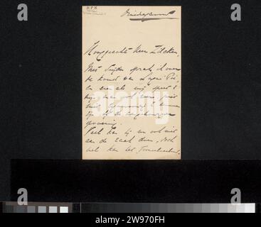 Letter to Philip Zilcken, Marie Constance Antoinette Clant van der ...