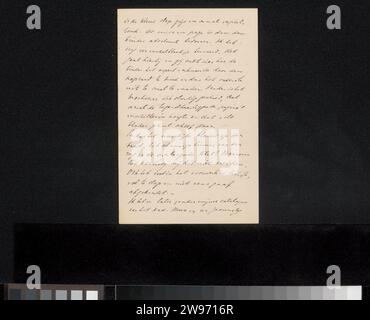 Letter to Jan Veth, Jan Kalff, 1903 letter Amsterdam paper. ink writing ...