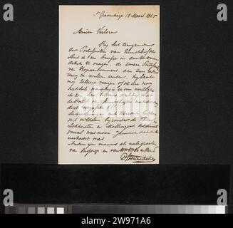 Letter to Pieter Lost from Themaat, Pieter Stortenbeker, 1862 letter ...