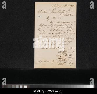 Letter to Frans Buffa and Sons, Louis Apol, 1889 letter Velp paper. ink ...