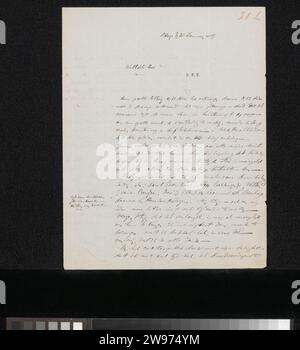Letter to Christiaan Kramm, Joseph Hartogensis, 1857 letter The Hague ...