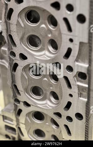 Cylinder heads of automobile engine ready for installation Stock Photo ...