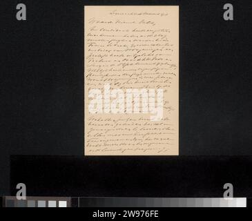 Letter to Jan Veth, Julius Christiaan van Deventer, 1896 letter Letter ...