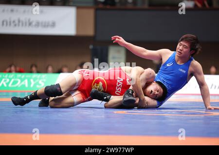 (L-R) Kotaro Kiyooka, Masanosuke Ono, DECEMBER 24, 2023 - Wrestling ...