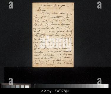 Letter to Philip Zilcken, 1867 - 1888 letter paper. ink writing ...