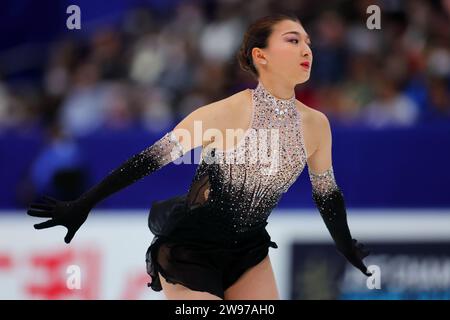 Nagano, Japan. 24th Dec, 2023. (L to R) Mone Chiba, Kaori Sakamoto, Mao ...