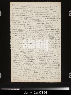 Letter to Andries Bonger, Hugh Blaker, 1918 letter Isleworth paper. ink ...