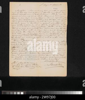Letter to Frans Buffa and Sons, David Bles, 1862 letter The Hague paper ...