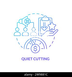 Thin line simple gradient quiet quitting icon concept Stock Vector ...