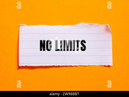 No limits lettering on ripped paper Stock Photo - Alamy