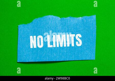 No limits lettering on ripped paper Stock Photo - Alamy