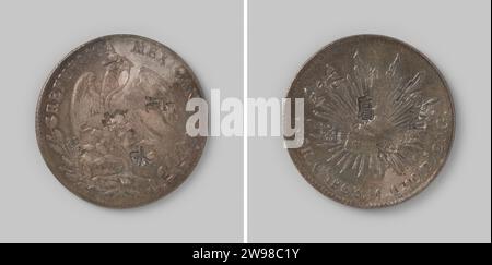 Peso of 8 Reales from the Republic of Mexico, 1862, with two sinograms ...