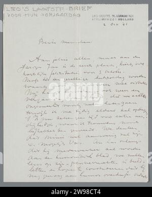 Letter to Jan Ponstijn and Henriëtte Johanna Petronella van Hilten, Leo ...