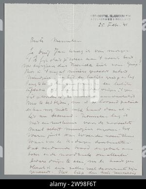 Letter to Jan Ponstijn, Henriëtte Johanna Petronella van Hilten ...