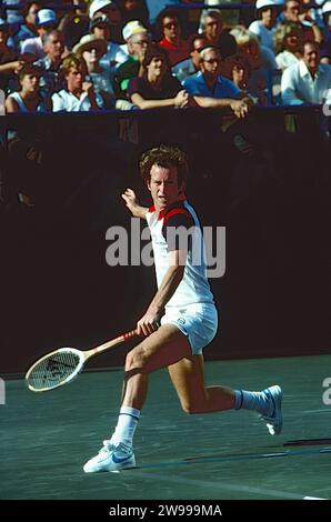 John McEnroe (USA) competing at the 1981 US Open Tennis Stock Photo - Alamy