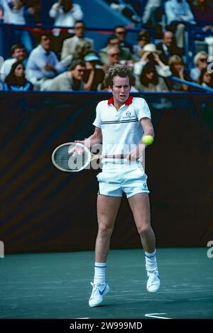 John McEnroe (USA) competing at the 1981 US Open Tennis Stock Photo - Alamy