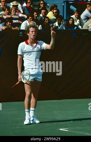 John McEnroe (USA) competing at the 1981 US Open Tennis Stock Photo - Alamy