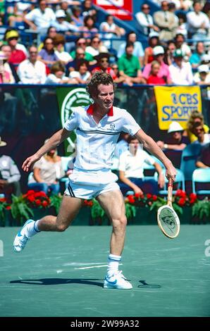 John McEnroe (USA) competing at the 1981 US Open Tennis Stock Photo - Alamy