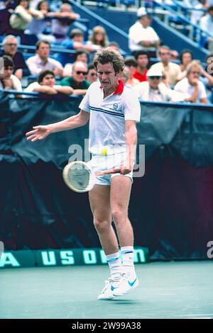 John McEnroe (USA) competing at the 1981 US Open Tennis Stock Photo - Alamy