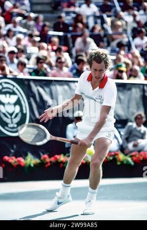 John McEnroe (USA) competing at the 1981 US Open Tennis Stock Photo - Alamy