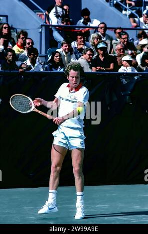 John McEnroe (USA) competing at the 1981 US Open Tennis Stock Photo - Alamy