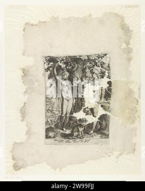 Adam en Eva, anonymous, after Bartholomeus Spranger, after Hendrick ...