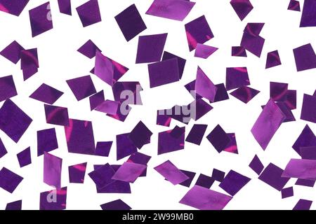 Shiny purple confetti falling on gradient background. Banner design ...