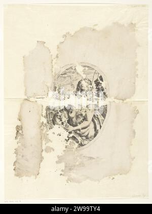 Susanna, anonymous, after Hendrick Goltzius, 1583 - 1596 print Susanna, depicted in half in an ...