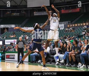 December 24, 2023: TCU forward Xavier Cork (12) gets the rebound during ...