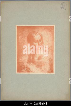 Photo production of a sketch by Leonardo da Vinci, representing the ...