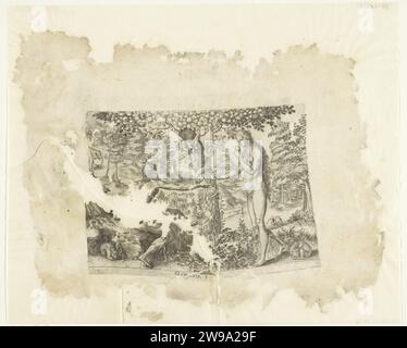 Adam in Eva, Anonymous, 1570 - 1590 print Adam and Eva stand for the ...