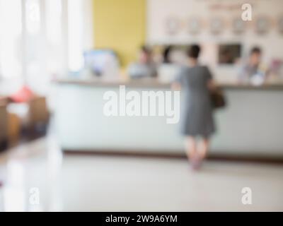 hotel reception lobby blur background Stock Photo - Alamy