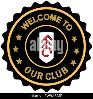 Fulham England football club emblem on transparent background. Vector ...