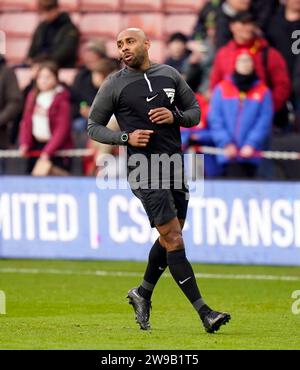 Referee Sam Allison ahead of the Premier League match at Bramall Lane ...