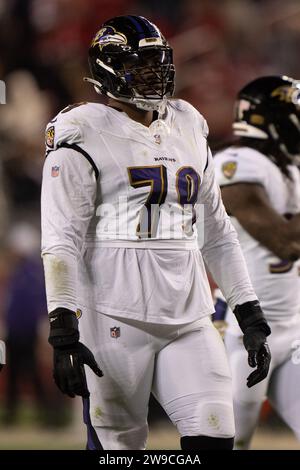 Baltimore Ravens offensive tackle Ronnie Stanley (79) in action against ...